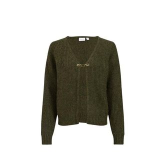 Vila Pull col V uni &agrave; d&eacute;tail m&eacute;tallique