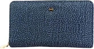 Borbonese Femme, Accessoires, Bleu, Taille: ONE Size Classica Large Zip Around Wallet