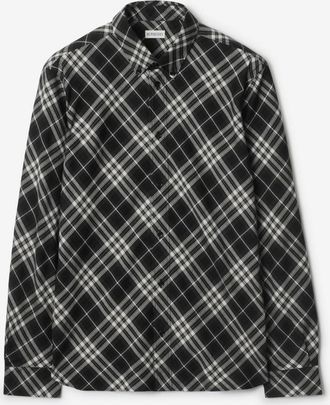 Burberry Chemise casual en flanelle de coton Check, Size: XXL