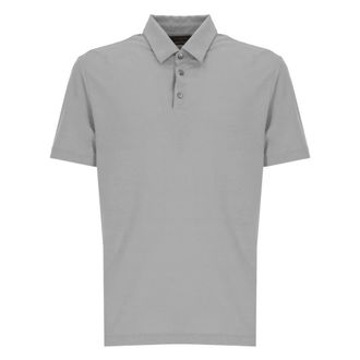 Zanone Homme, Tops, Gris, Taille: L Polo &agrave; manches courtes
