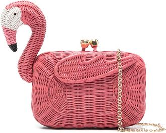 Serpui Nick Flamingo Clutch Bag