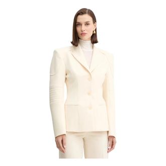 Patrizia Pepe Einknopf-Blazer - - Jackets - Damen - Beige - L