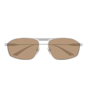 Balenciaga Tag 2.0 Rechteckige Sonnenbrille - - Accessories - Herren - Grau - 63 MM