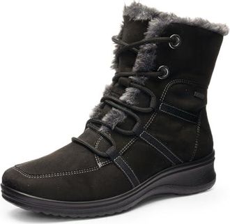 Ara Femme MÜNCHEN Botte de Neige, Schwarz,Graphit, 38 EU Large