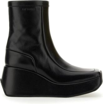 Raf Simons Femme, Chaussures, Noir, Taille: 38 EU Bottines &agrave; Bout Carr&eacute;