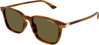 Montblanc Montblanc Herren Mb0338s Sonnenbrille, Braun/Braun/Braun
