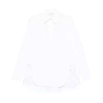 Sportmax Femme, Blouses et Chemises, Blanc, Taille: 38 FR Cotton Poplin Shirt