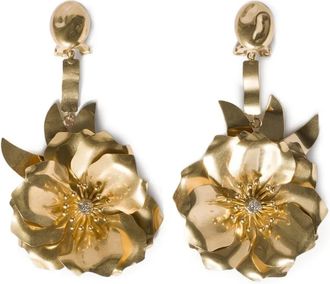 Miu Miu boucles doreilles fleur ornées de cristal