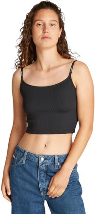 Calvin Klein Damen Tank Top Elastic Strappy Top mit Logotr&auml;gern, Schwarz (Ck Black), XS