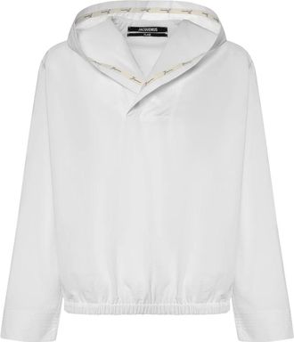 Jacquemus Homme, Sweatshirts et sweats &agrave; capuche, Blanc, Taille: 46 FR Le Haut Marin