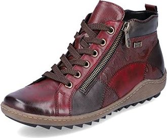 Remonte Femme Chaussures à Lacets R1467, Dame Chaussures de Sport lacées,Semelle intérieure Amovible,Hydrofuge,remonteTEX,Rot Kombi,36 EU / 3.5 UK