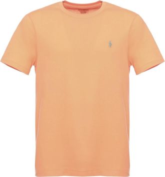 Ralph Lauren Homme, Tops, Orange, Taille: S T-shirt avec poney brod&eacute;