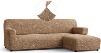 Paulato by GA.I.CO. PAULATO - Bezug für Sofas mit rechter Halbinsel (gesehen von vorne), Sofabezug für Ecksofa in L-Form aus Stretch-Mikrofaser, kratzfestes und maschinen