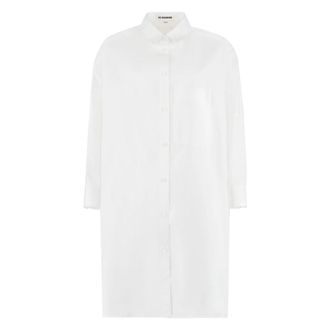 Jil Sander Baumwoll-Popeline-Hemd - - Dresses - Damen - Wei&szlig; - 2XS