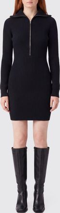 Anine Bing Mini-robe fourreau en maille c&ocirc;tel&eacute;e de laine m&eacute;lang&eacute;e