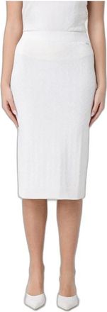 A|X Armani Exchange Jupe midi en jersey - Femme - Jupes - Blanc - Taille: 38 FR