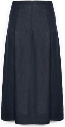 Elena Miro Femme, Jupes, Bleu, Taille: 56 FR Jupe trap&egrave;ze en lin