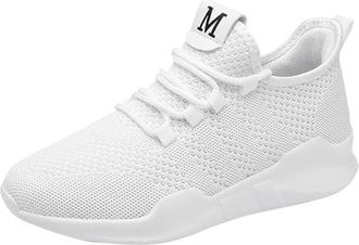 Generic Chaussures de course légères et confortables pour femme, en maille respirante, à lacets, semelle antidérapante absorbant les chocs, semelle intérieure