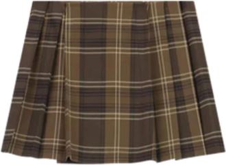 Imperial Karierter Faltenrock Mini - - Skirts - Damen - Braun - S
