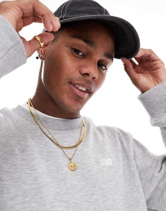 New Balance Sport Essentials - Sweat ras de cou en tissu éponge - Gris