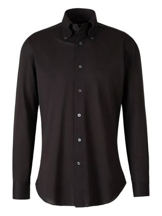 Fray chemise à fermeture boutonnée - Noir