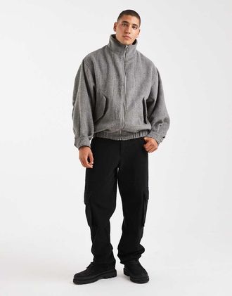 Asos Bomber aspect laine - Gris