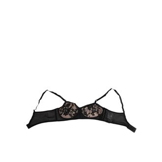 Dolce & Gabbana Schwarzer Nude Blumen Spitzen BH - - Underwear - Damen - Mehrfarbig - S