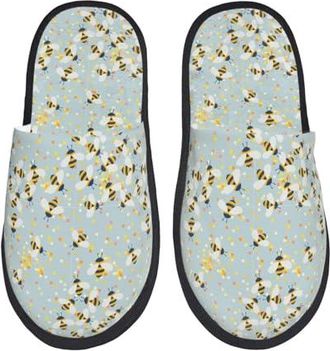 Generic Pantoufles De Maison Abeilles Antid&eacute;rapant Pantoufles De Voyage Doux Maison Slippers Pour Chambre H&ocirc;tel Homme L