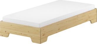 Erst-Holz Kastenbett Bettrahmen 100x200 Pensionsbett, G&auml;stebett mit w&auml;hlbarem Zubeh&ouml;r V-60.56-10Federleisten und Matratze