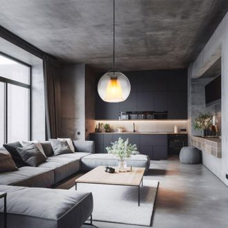 Globo Lighting Globo Lighting - Pendelleuchte H&auml;ngelampe Esszimmerleuchte Kristall rauch schwarz Glaskugel E27