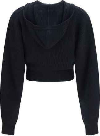 Max Mara Ribbed Wool Blend Cardigan - Black