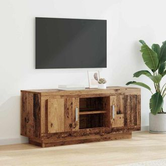 vidaXL vidaXL Meuble TV Bois Ancien 102 x 35 x 45 cm Bois ding&eacute;nierie