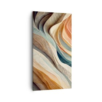 Arttor Bilder auf Leinwand 55x100cm Leinwandbild mit Rahmen Textur Muster Hell Gro&szlig; Wanddeko Bild Schlafzimmer K&uuml;che Deko Wandbilder Dekoration Wohnzimmer Wa