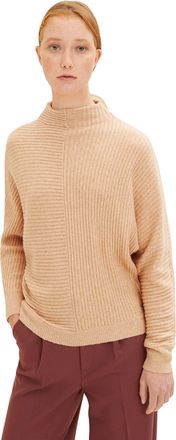 Tom Tailor Damen Strickpullover mit Fledermausärmeln 1034322, 30849 - Light Sand Beige Melange, XL