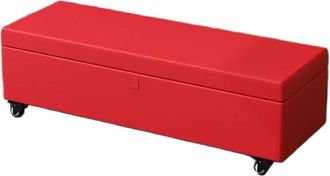 Generic Ottomane Mit Stauraum F&uuml;r Schlafzimmer Beistellbank Gepolsterter Stauraum Ottomane Mit Rollen Rechteckig Extra Lange Aufbewahrungsbank F&uuml;r Den Eingang