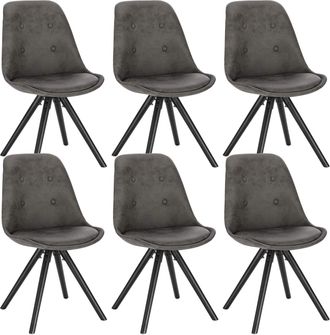 Woltu Esszimmerstühle 6er Set, Küchenstuhl, Skandinavisch Design, schminktisch Stuhl, Loungesessel, Polsterstuhl, Retro Design Gepolsterter Stuhl, Sitzfläch