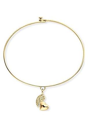 Engelsrufer ERB-WINGHEART-G Bracelet en argent sterling avec pendentif aile et coeur Doré Longueur 18,5 cm, Eine Grösse, Argent, Oxyde de zirconium