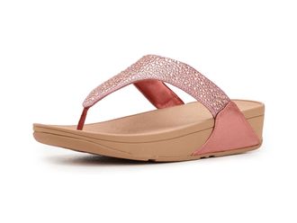 FitFlop Damen LULU Crystal-Mix Zehensteg-Sandalen, Metallic Rust Rose, 42 EU, Metallic Rust Rose, 43 EU
