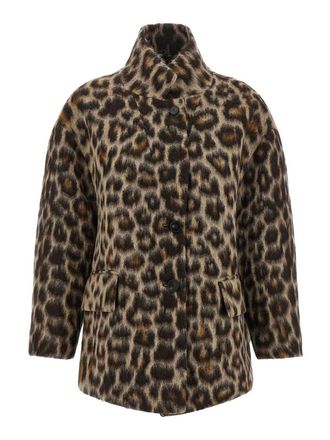 Alberto Biani Manteau Court - Beige