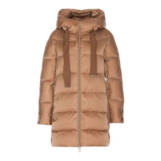 Herno Femme, Vestes, Brun, Taille: 38 FR Veste en duvet satin&eacute;e A-Shape