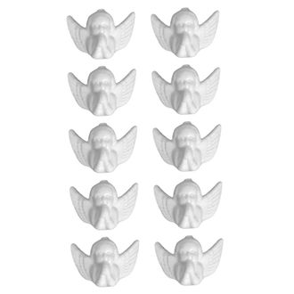 Pretyzoom 20st&uuml;cke Schaumstoff Engel Ornament Weihnachtsbaumschmuck DIY Modell Bastelprojekt Bemalen Befestigen Gestalten