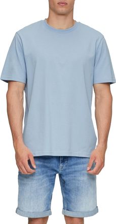 QS by s.Oliver Herren 2149313 Logoshirt, blau 53D0, M