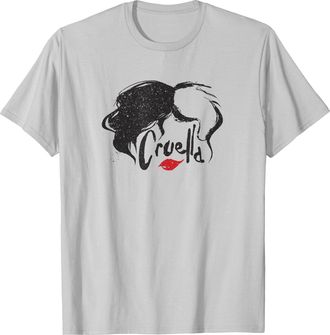 Disney Cruella Hair & Lips Logo T-Shirt