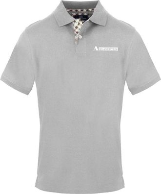 Aquascutum Poloshirt f&uuml;r Herren, Mit Kragen, kurz&auml;rmlig (Grau)
