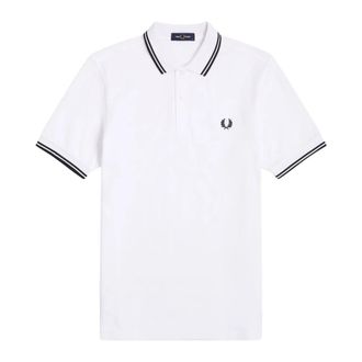 Fred Perry Polo mit Kontraststreifen - - Tops - Herren - Wei&szlig; - 2XL