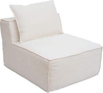 Mendler Sessel/Zubehör für Sofa HWC-O54, Loungesessel Polstersessel Mittelteil, Stoff/Textil (300g/m²) 63x75x97cm - Creme