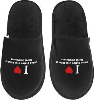 Generic Chaussons Maison JAime Le Vice-Chef De La Marine Des États-Unis Avec Semelle Caoutchouc Chaussons Anti Odeur Pantoufles Pour DIntérieur Chambre De Cam