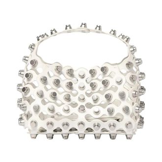 Alexander Wang Studded Leather TopHandle Bag - - Bags - Damen - Wei&szlig; - ONE SIZE