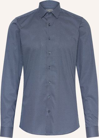 Olymp Hemd Level Five Body Fit Mit Extralangem Arm blau