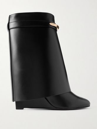 Givenchy Shark Stiefel Aus Leder Mit Verzierung - Schwarz